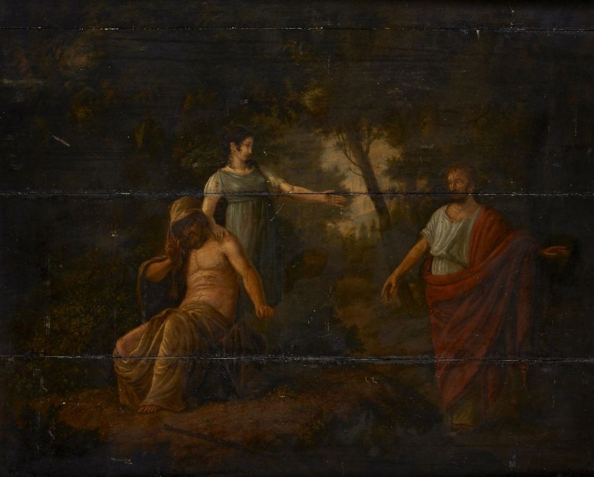 Angelica Kauffmann | Antigone implores Theseus to let Oedipus die and ...