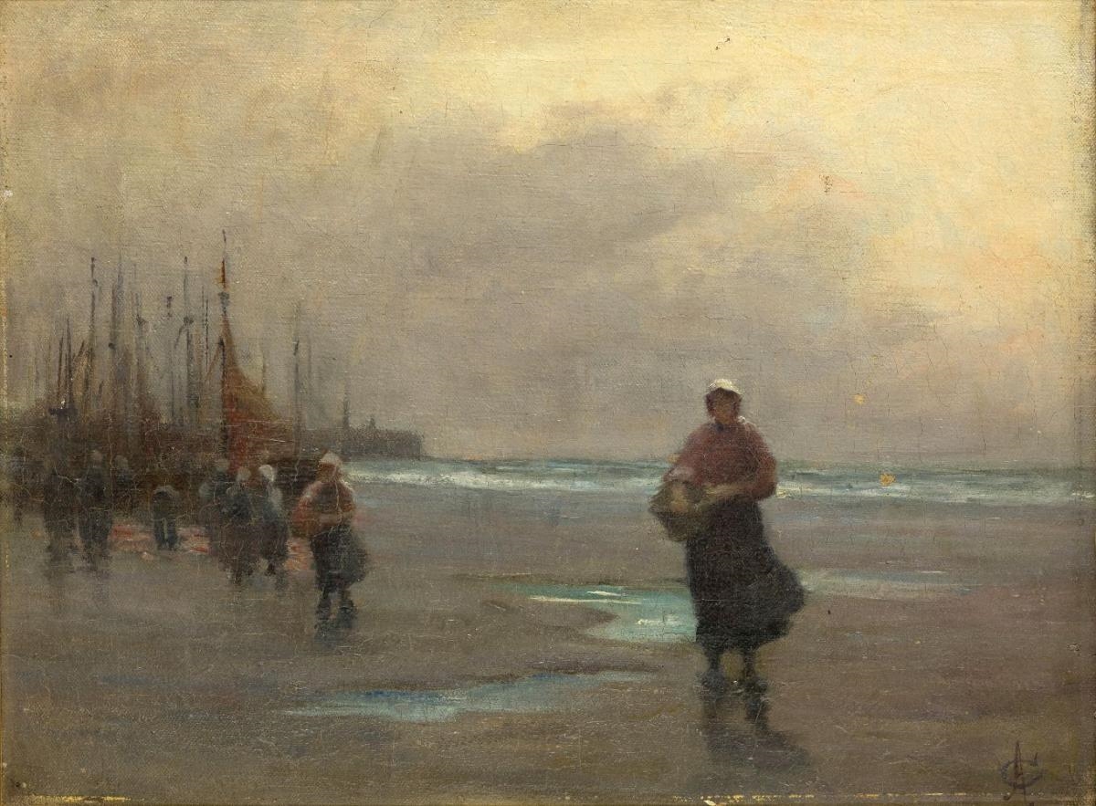 Hague School, 19th Century | Figures on a beach | MutualArt