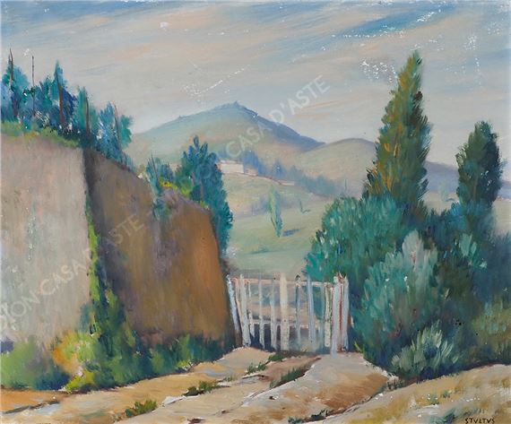 Dyalma Stultus | Paesaggio toscano (1963) | MutualArt