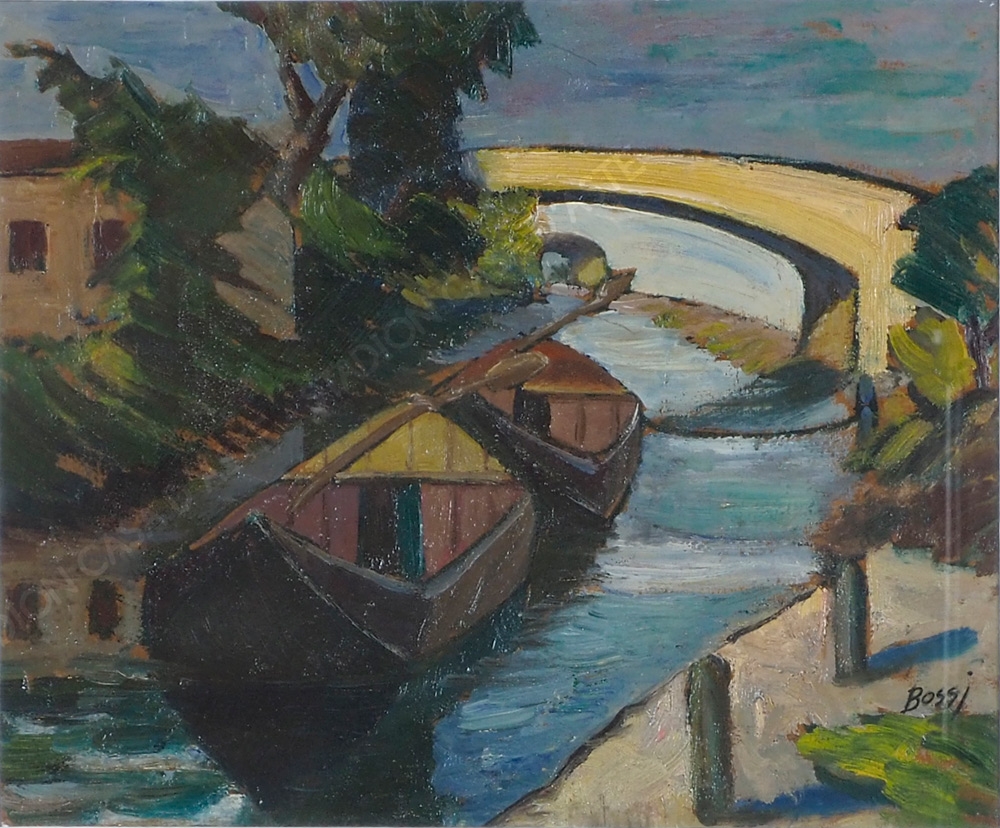 Erma Barrera-Bossi | Barca in canale | MutualArt