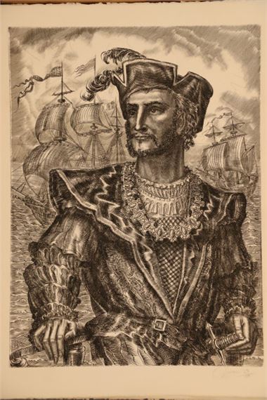 Albert Decaris | Portraits de Jacques CARTIER et MAGELLAN | MutualArt