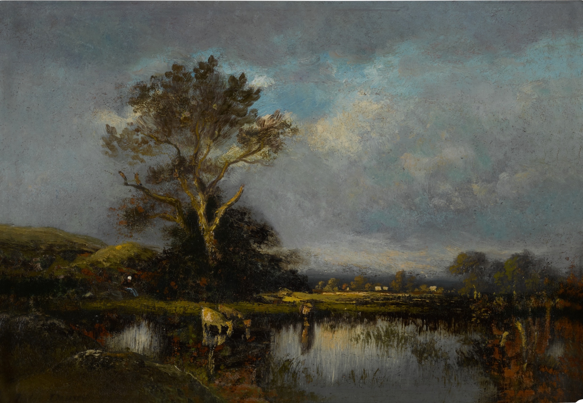Jules Dupré | Landscape with Pond and Tree | MutualArt