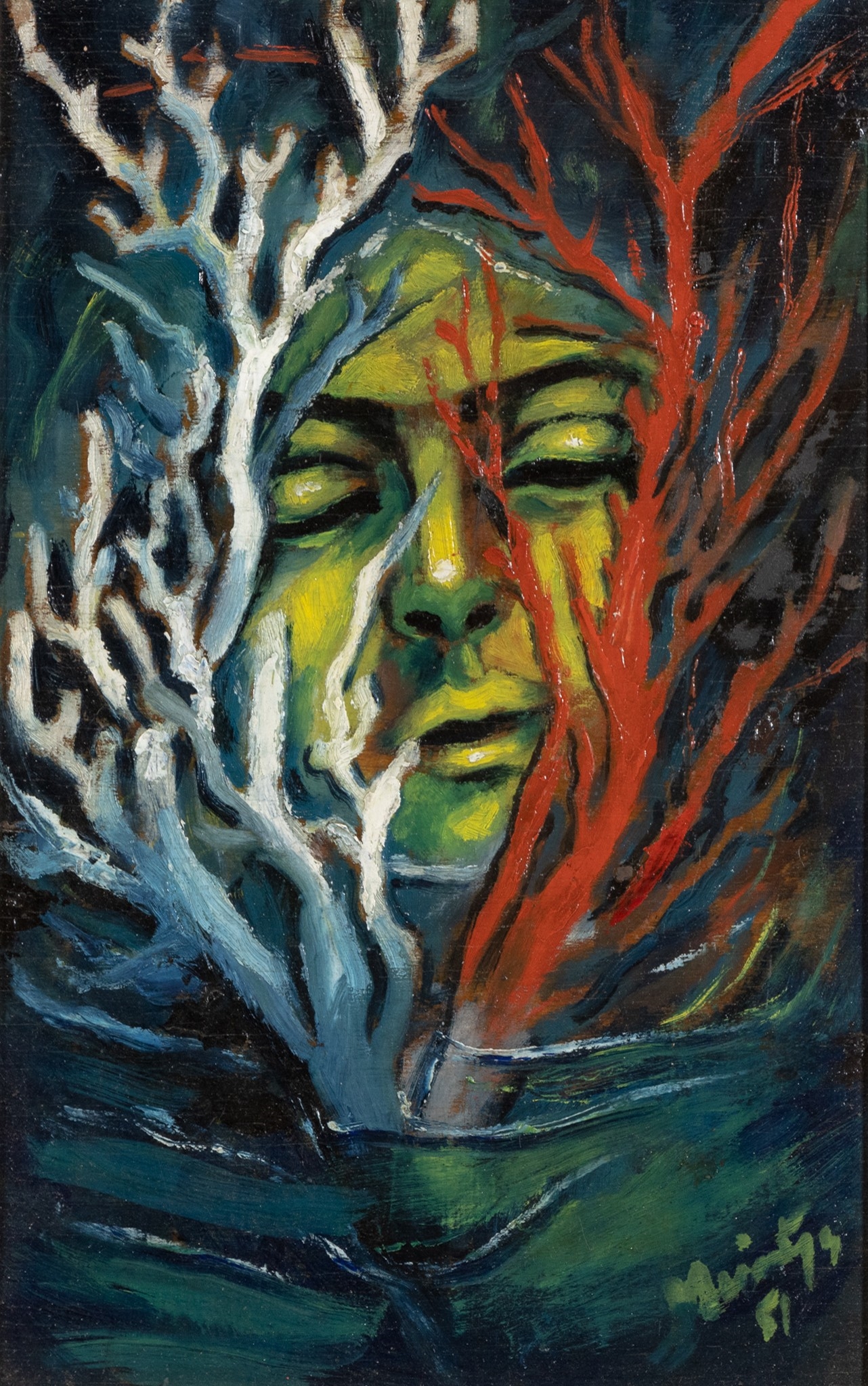 Johannes Meintjes | HEAD WITH SEAWEED (1951) | MutualArt
