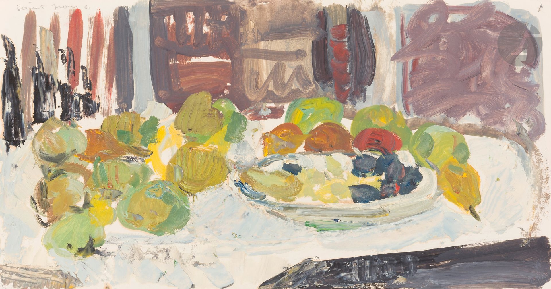 Marcel Saint-Jean | The Table with fruits - The Fruits - Still life ...