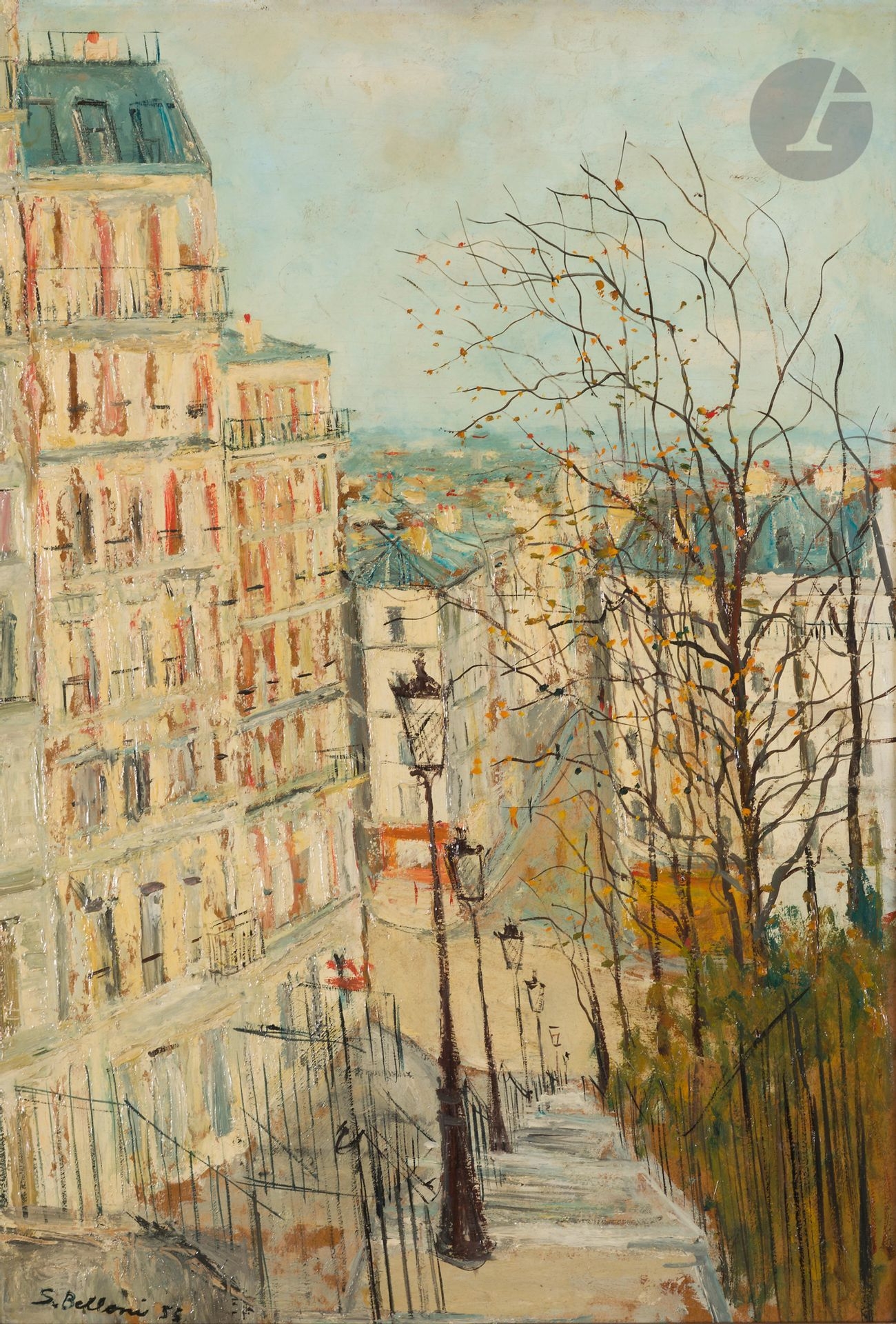 Serge Belloni | View of Montmartre (1955) | MutualArt