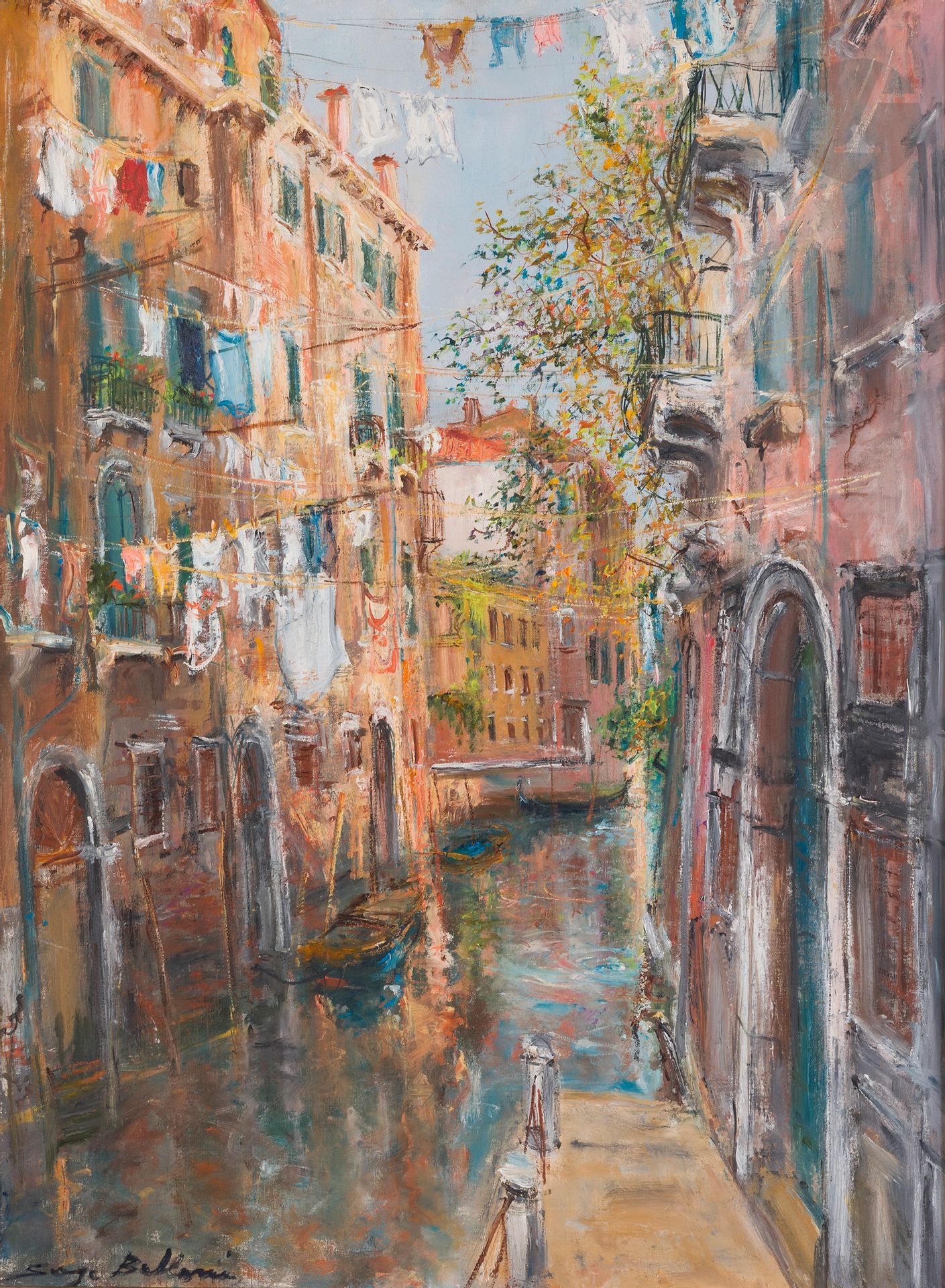 Serge Belloni | Venice with the laundry | MutualArt