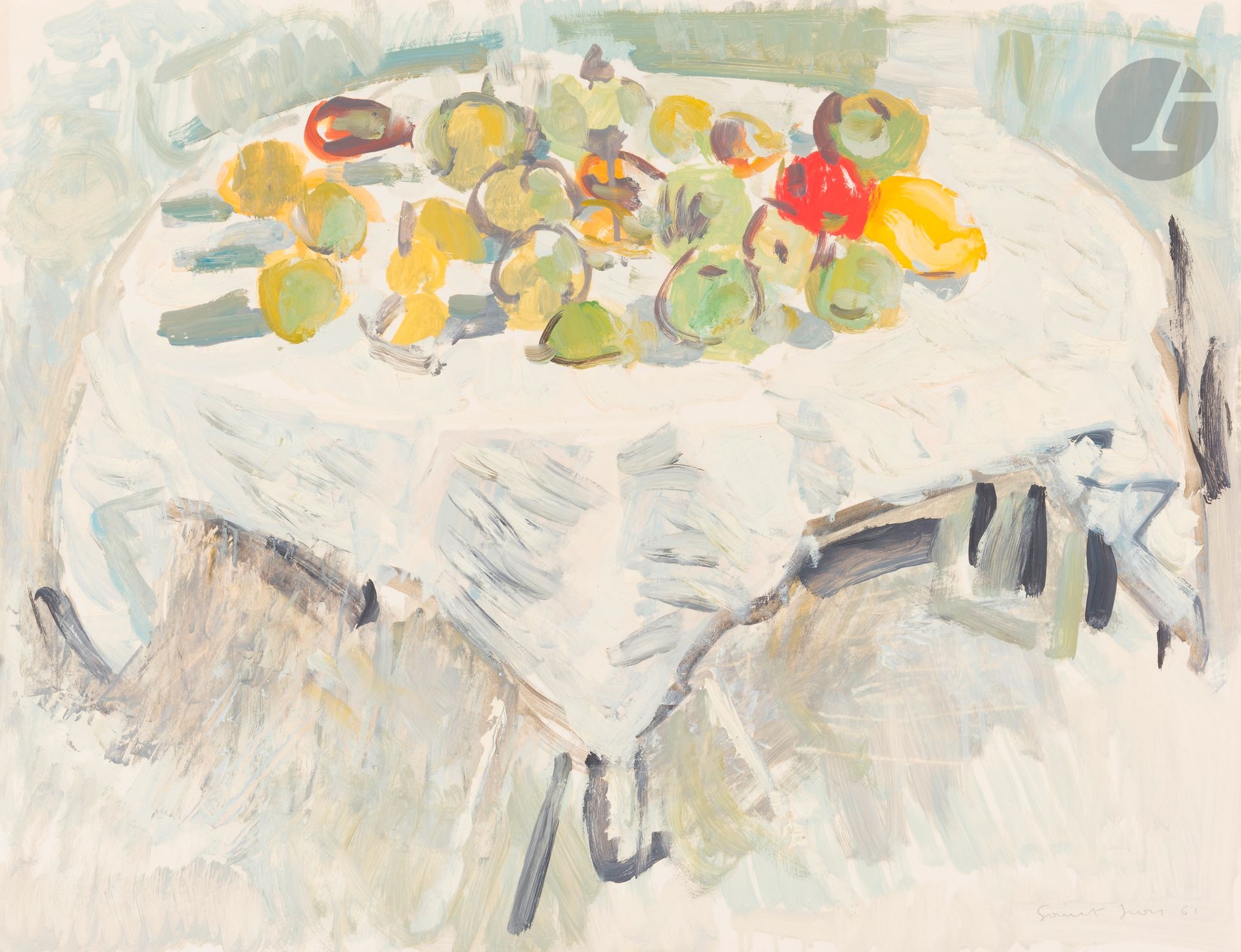 Marcel Saint-Jean | The Table with fruits - The Fruits - Still life ...