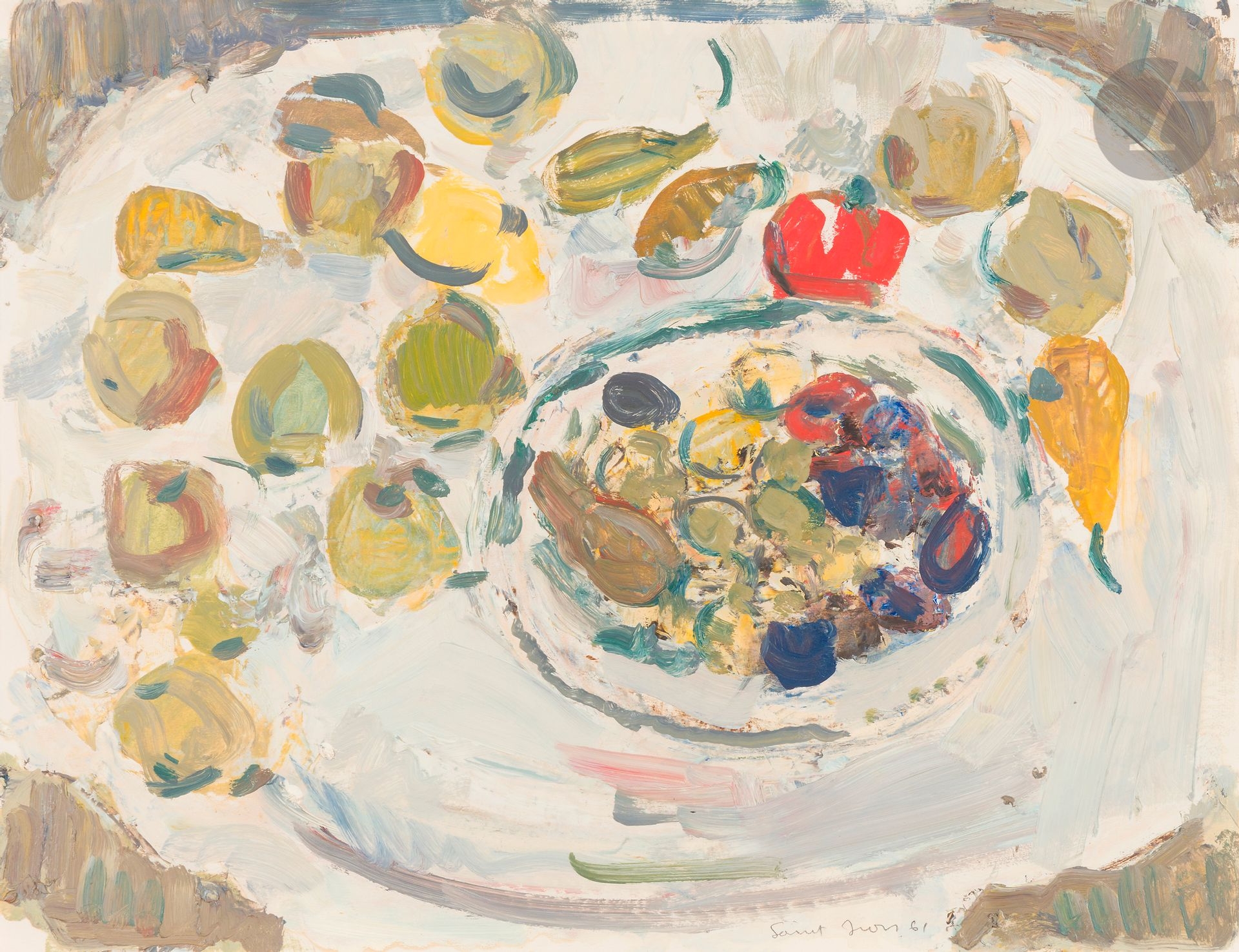 Marcel Saint-Jean | The Table with fruits - The Fruits - Still life ...