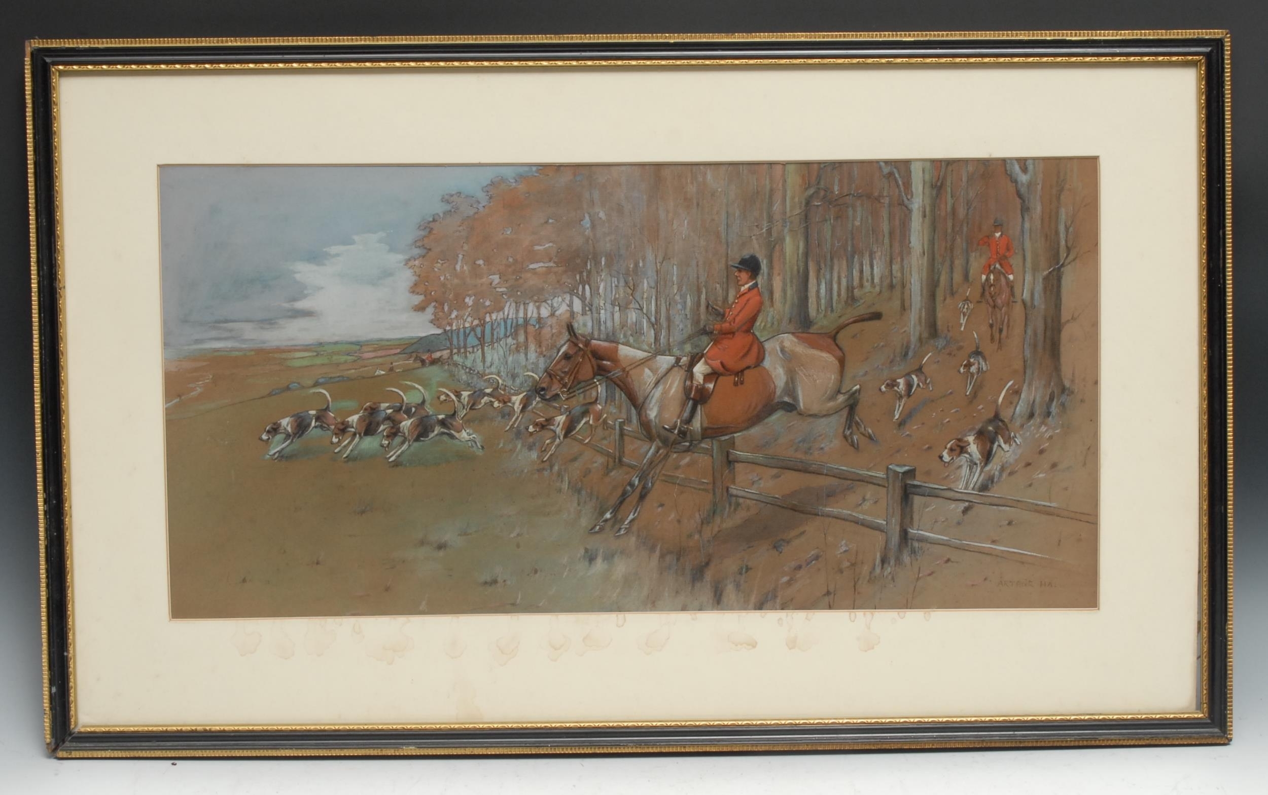 Arthur Hall | Hunting Scene, Clearing a Fence | MutualArt