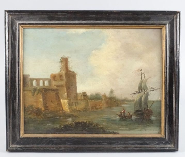 French School, 19th Century | Animated Coastal Landscape (1800) | MutualArt