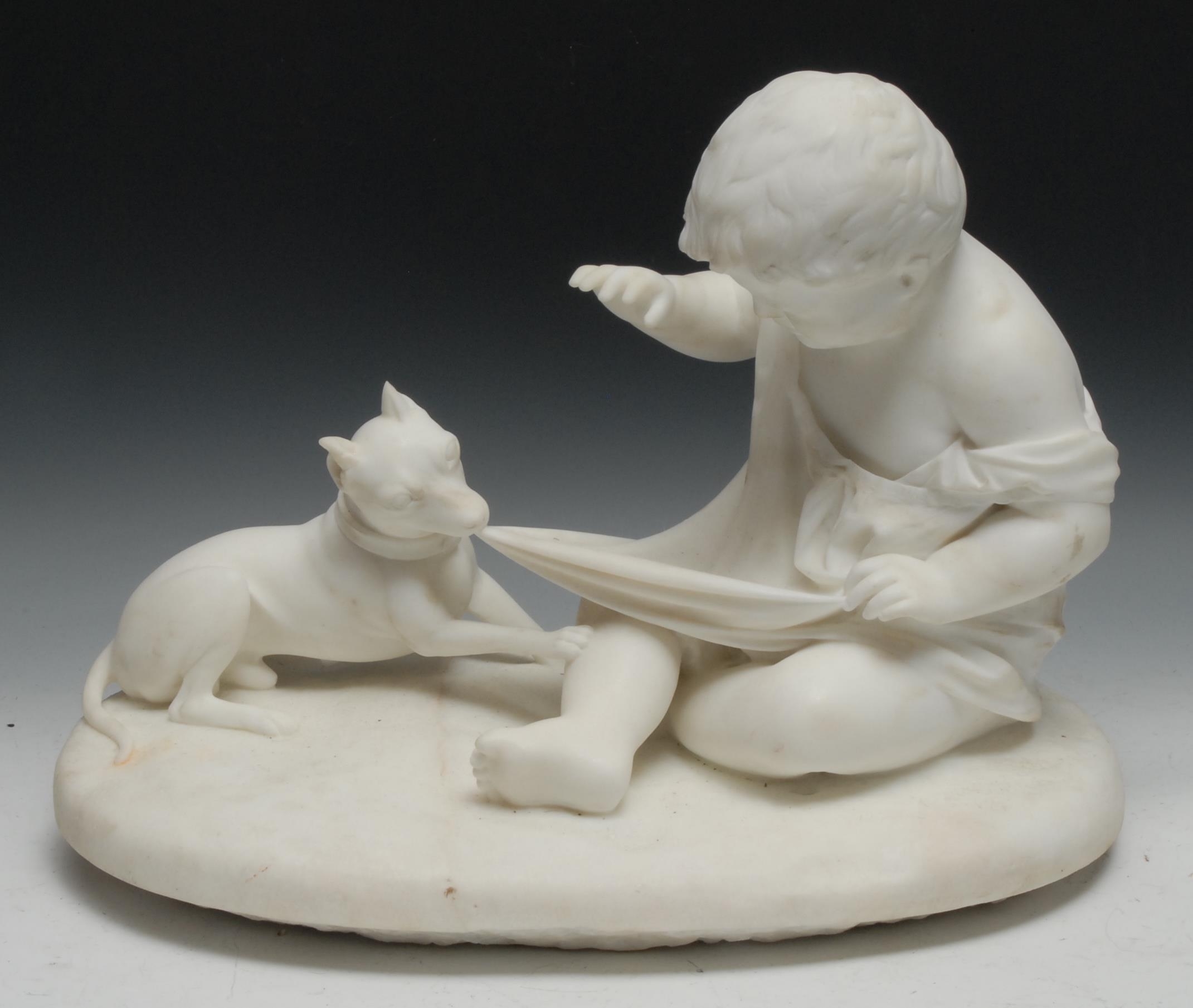 Joseph Gott | Playful Friends, toddler and puppy | MutualArt