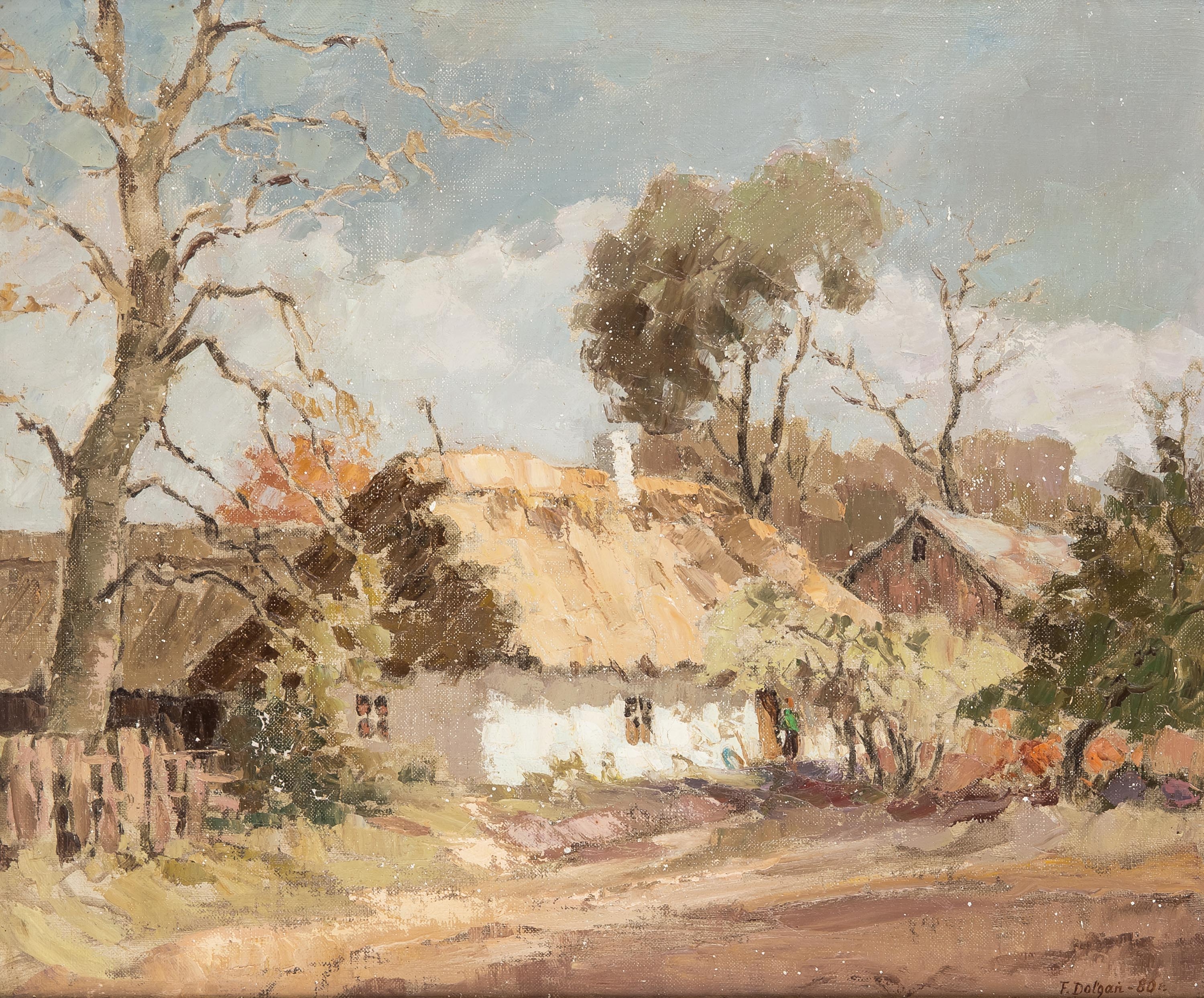 Feliks Dolgan | Zabudowania wiejskie, 1980 r. (80) | MutualArt