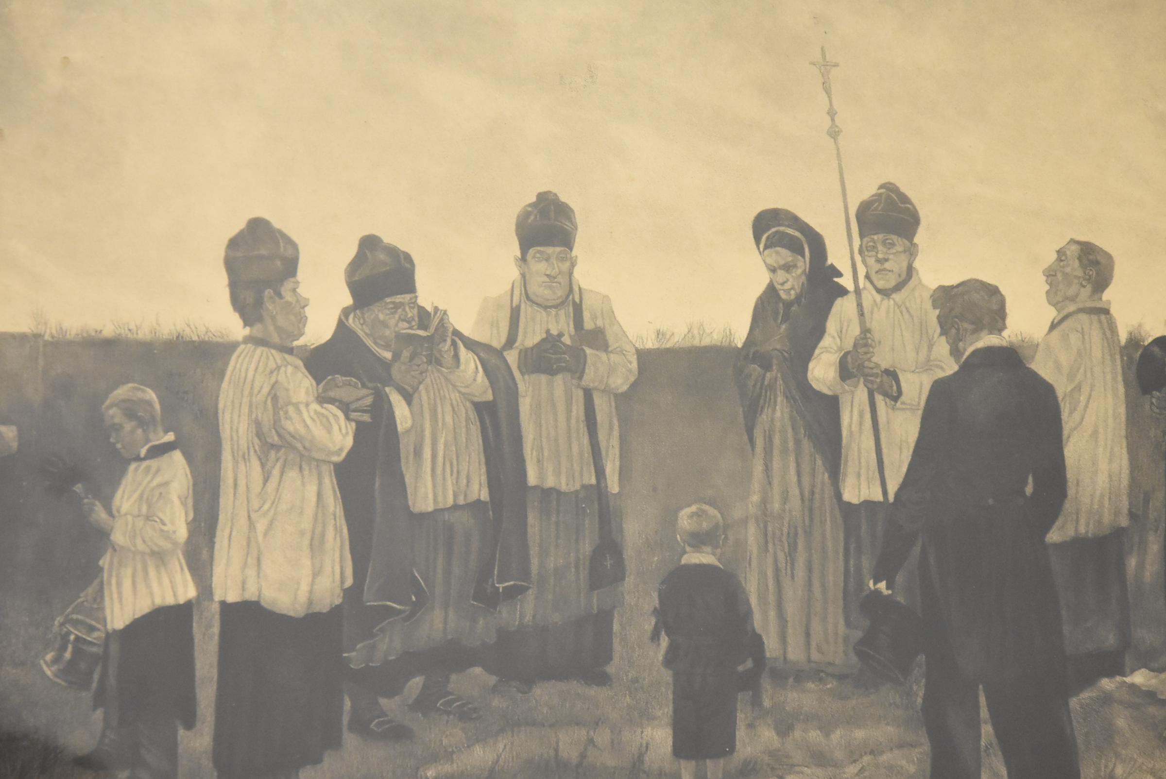 Félicien Rops | Un enterrement en pays Wallon | MutualArt