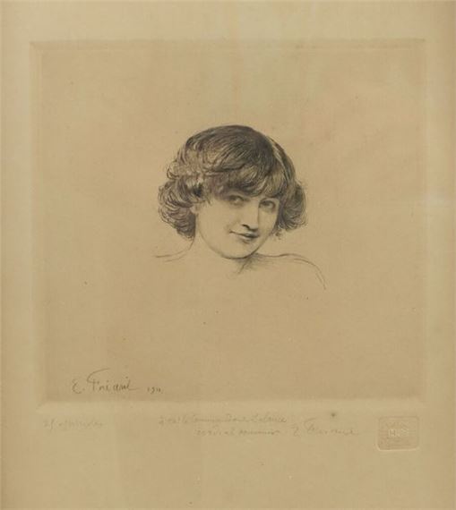 Émile Friant | Portrait of a young girl (1911) | MutualArt