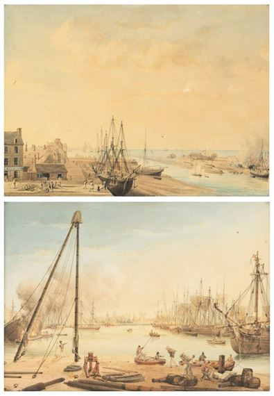 Pierre Julien Gilbert | Vedute del porto di Le Havre | MutualArt