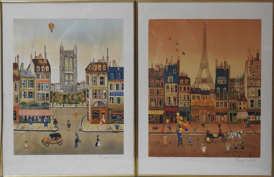 Eugene Valentin Latour | View of the Eiffel Tower and the Saint-Jacques ...