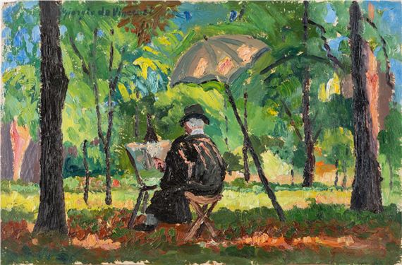 Giorgio De Vincenzi | Pittore nel bosco | MutualArt