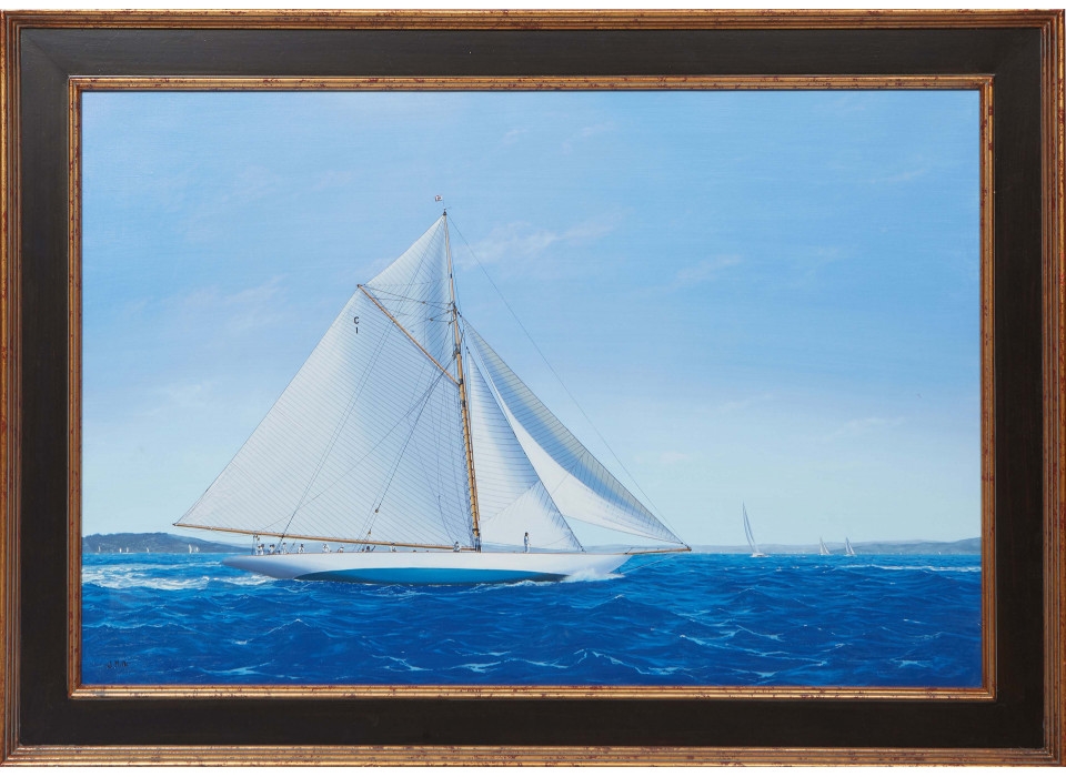 James Miller | The Racing Yacht Mariquita on the Mediterranean | MutualArt
