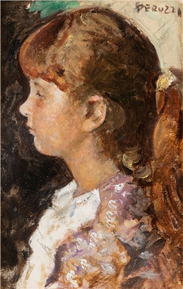 Cesare Peruzzi | Portrait of a young girl | MutualArt