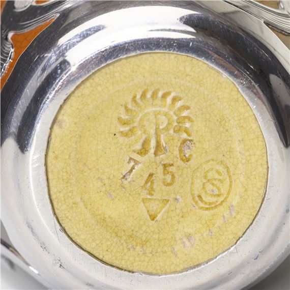 Carl Schmidt | Standard Glaze vase with Rococo overlay (1897) | MutualArt