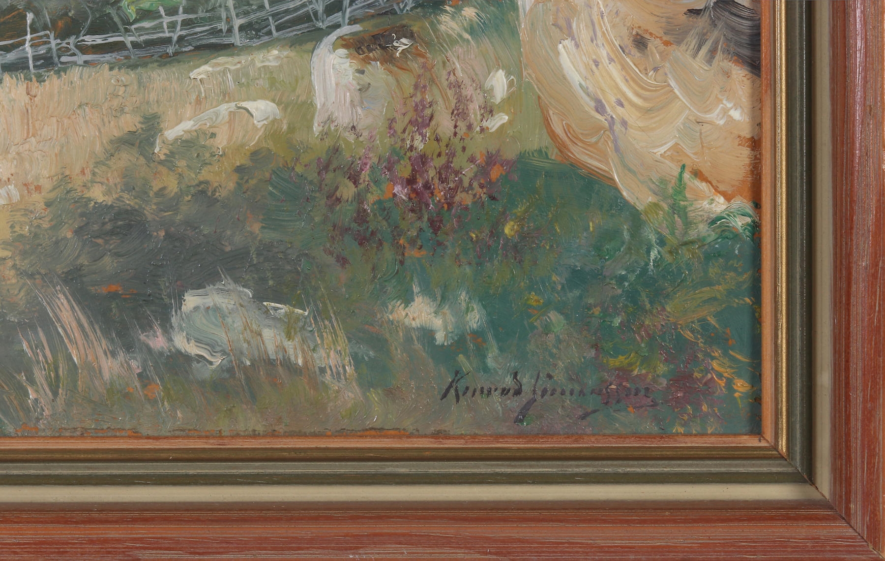 Konrad Simonsson | Kustmotiv med bebyggelse och segelbåtar | MutualArt