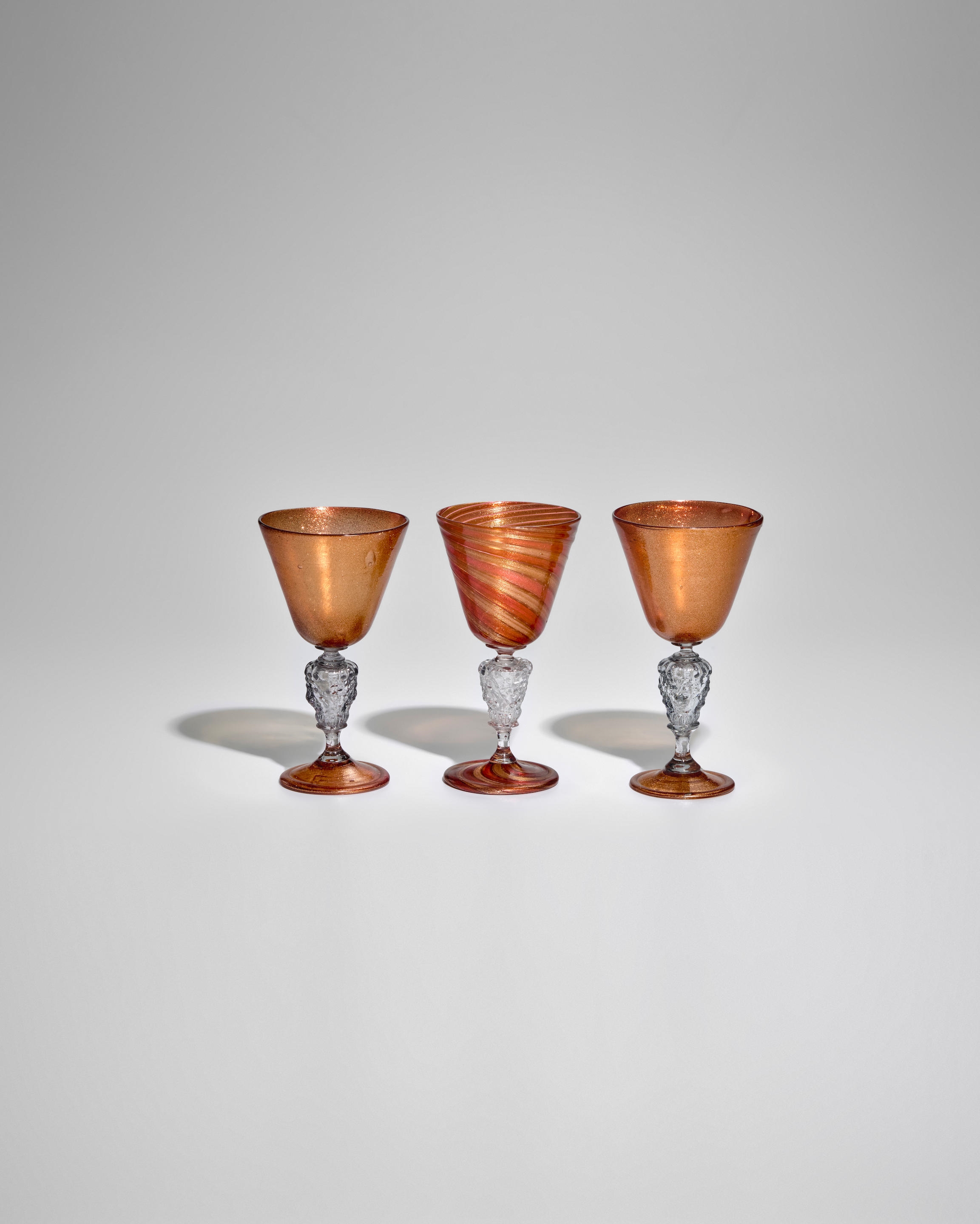 Salviati | Three Lion-Stem Goblets | MutualArt