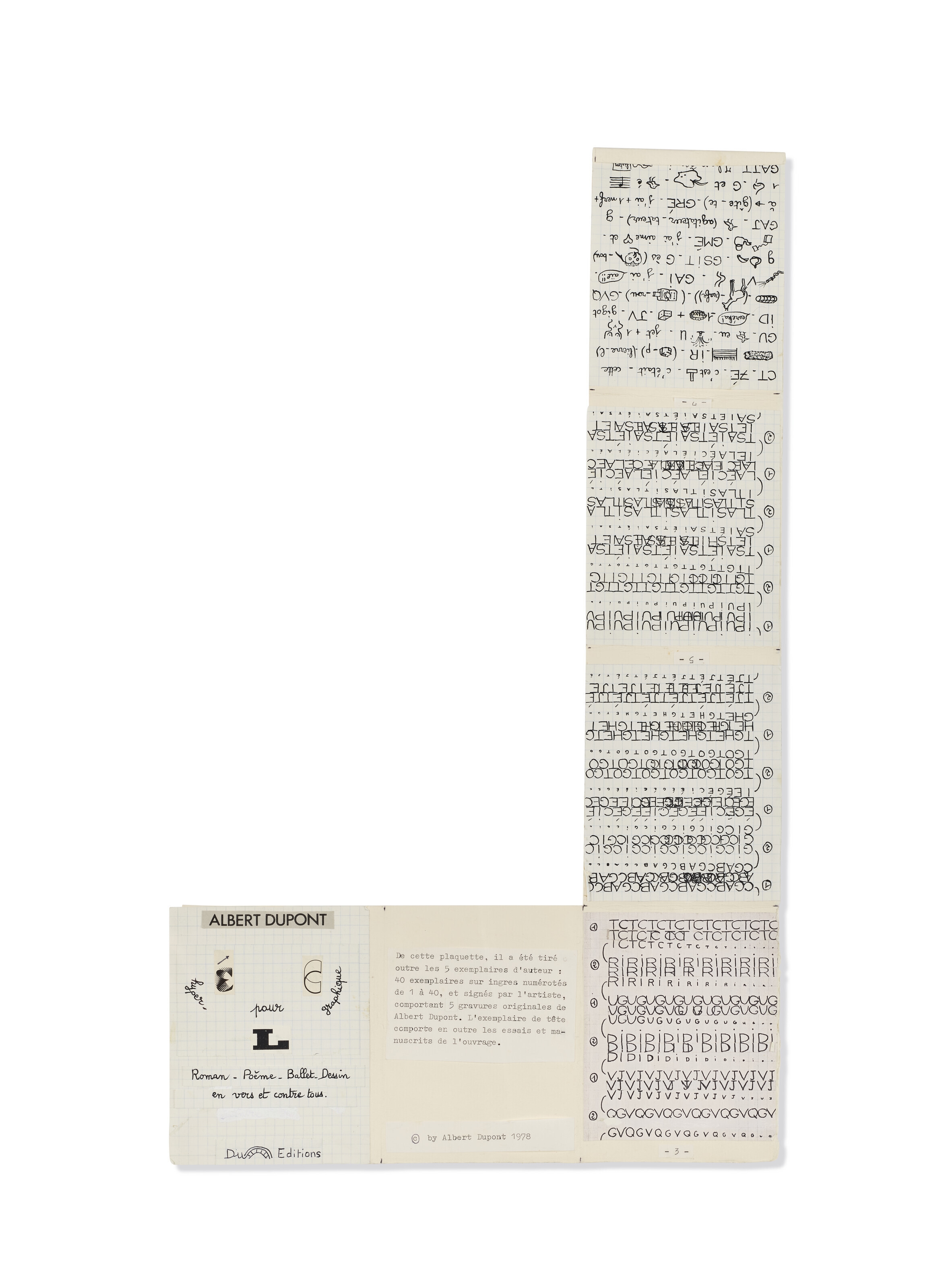 Albert Dupont | É C pour L. Roman-Poème-Ballet-Dessin en vers et contre ...