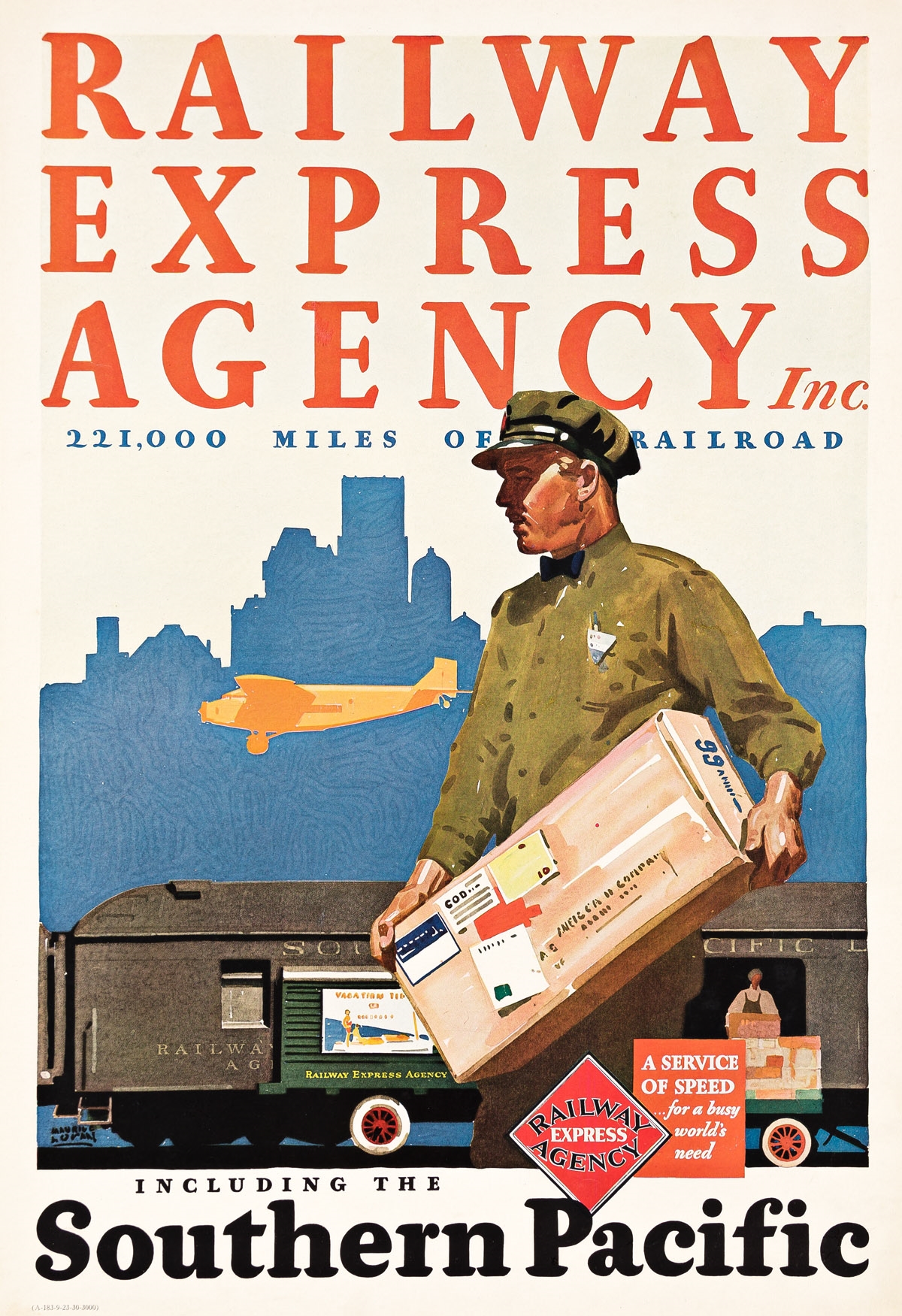Maurice Logan | RAILWAY EXPRESS AGENCY INC. / SOUTHERN PACIFIC. 1930 ...