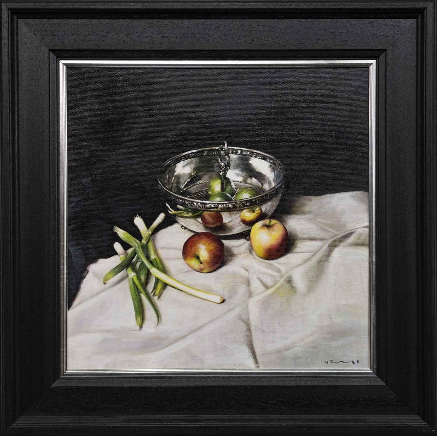 Gerard M. Burns | STILL LIFE OF FRUIT IN A SILVER BOWL | MutualArt