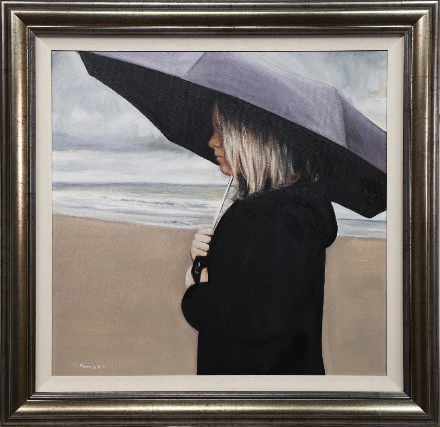 Gerard M. Burns | GIRL WITH UMBRELLA | MutualArt