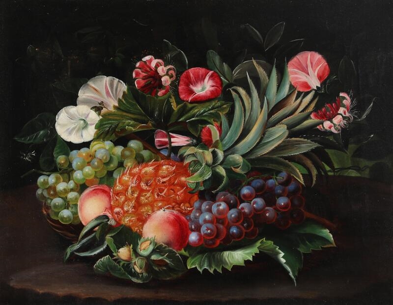 Johan Laurentz Jensen | Still life with flowers and fruits | MutualArt