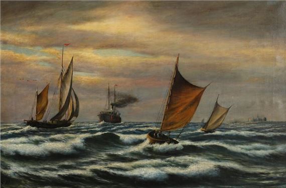 Danish School, 19th Century | Seascape from the Great Sound | Compare ...