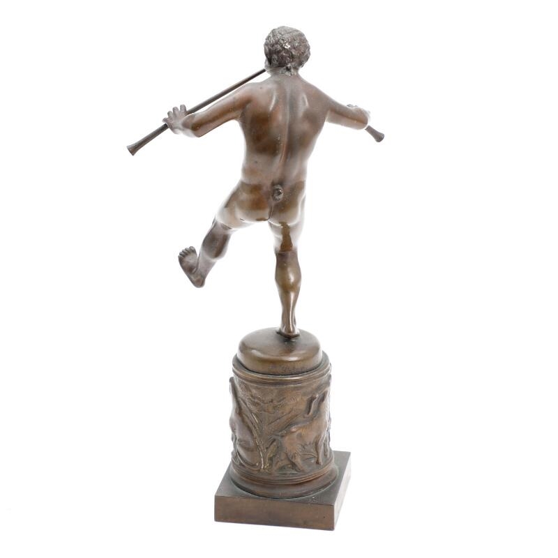 Christian Carl Peters | En dansende faun, der spiller på dobbeltfløjte ...