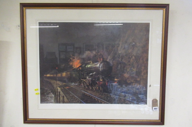 Terence Cuneo | LARGE PRINT OF A STEAM ENGINE SIGNED TERENCE CUNEO ...