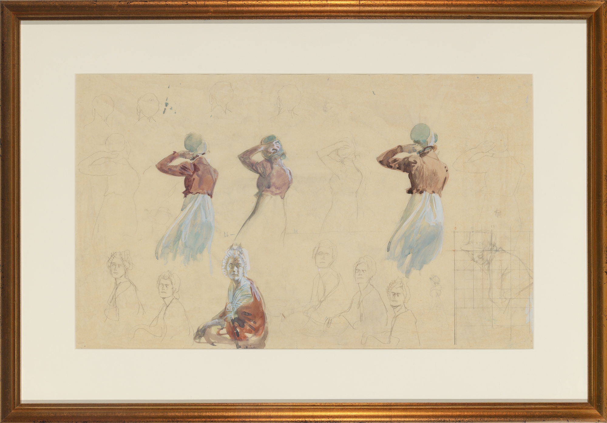 Charles Hoffbauer | Studies for Murals Depicting the History of Boston ...