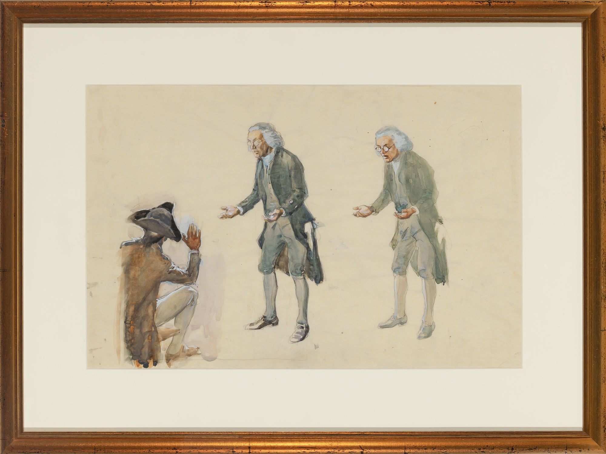Charles Hoffbauer | Studies for Murals Depicting the History of Boston ...