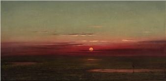 Martin Johnson Heade | Haystack at Sunset (1861 - 1866) | MutualArt