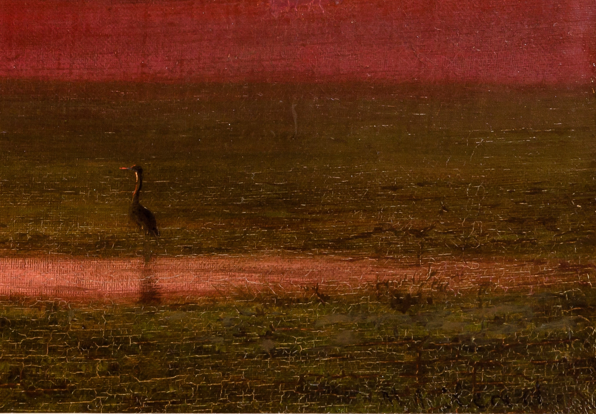 Martin Johnson Heade | Sunset on the Marshes (1870 - 1876) | MutualArt