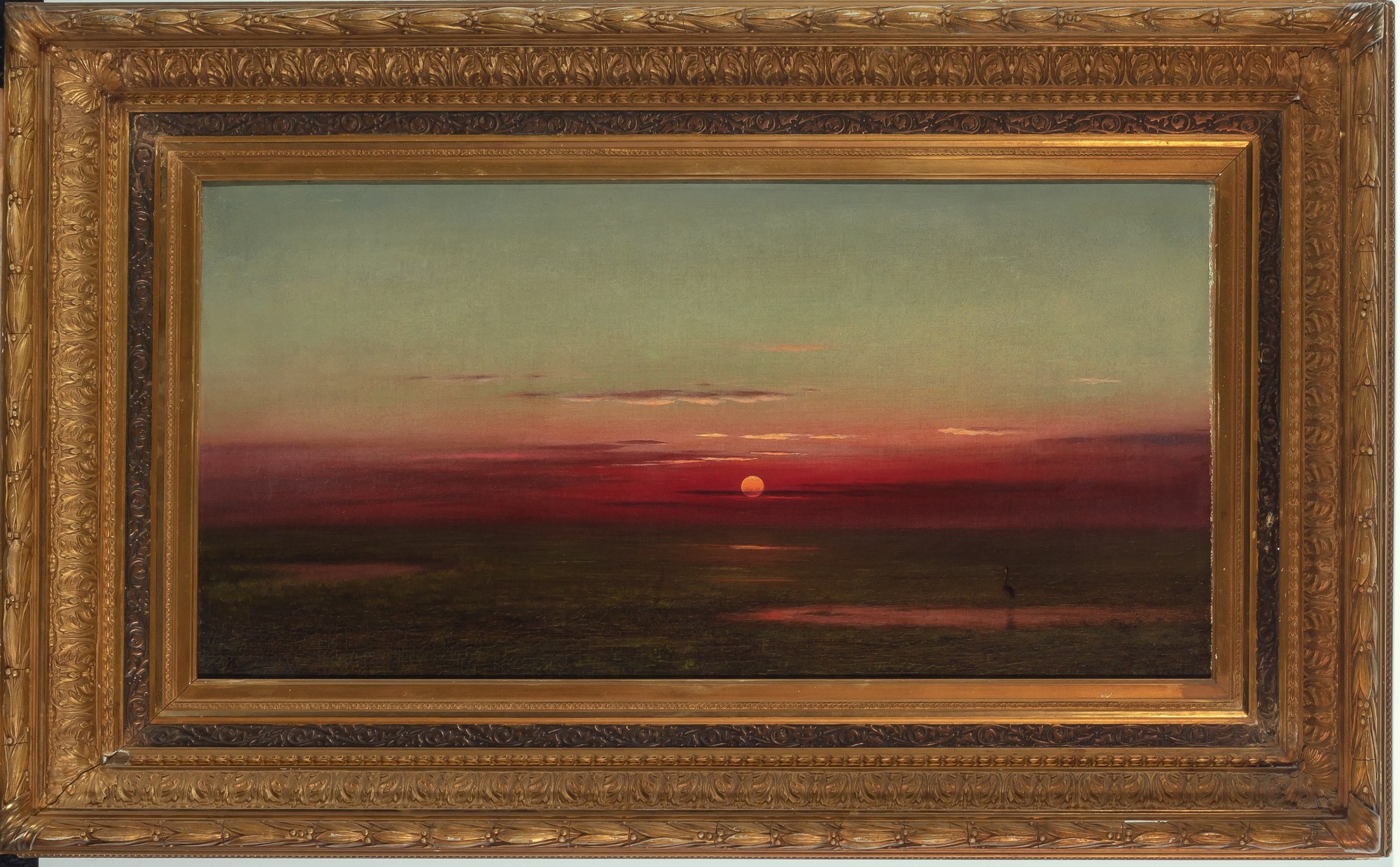 Martin Johnson Heade | Sunset on the Marshes (1870 - 1876) | MutualArt
