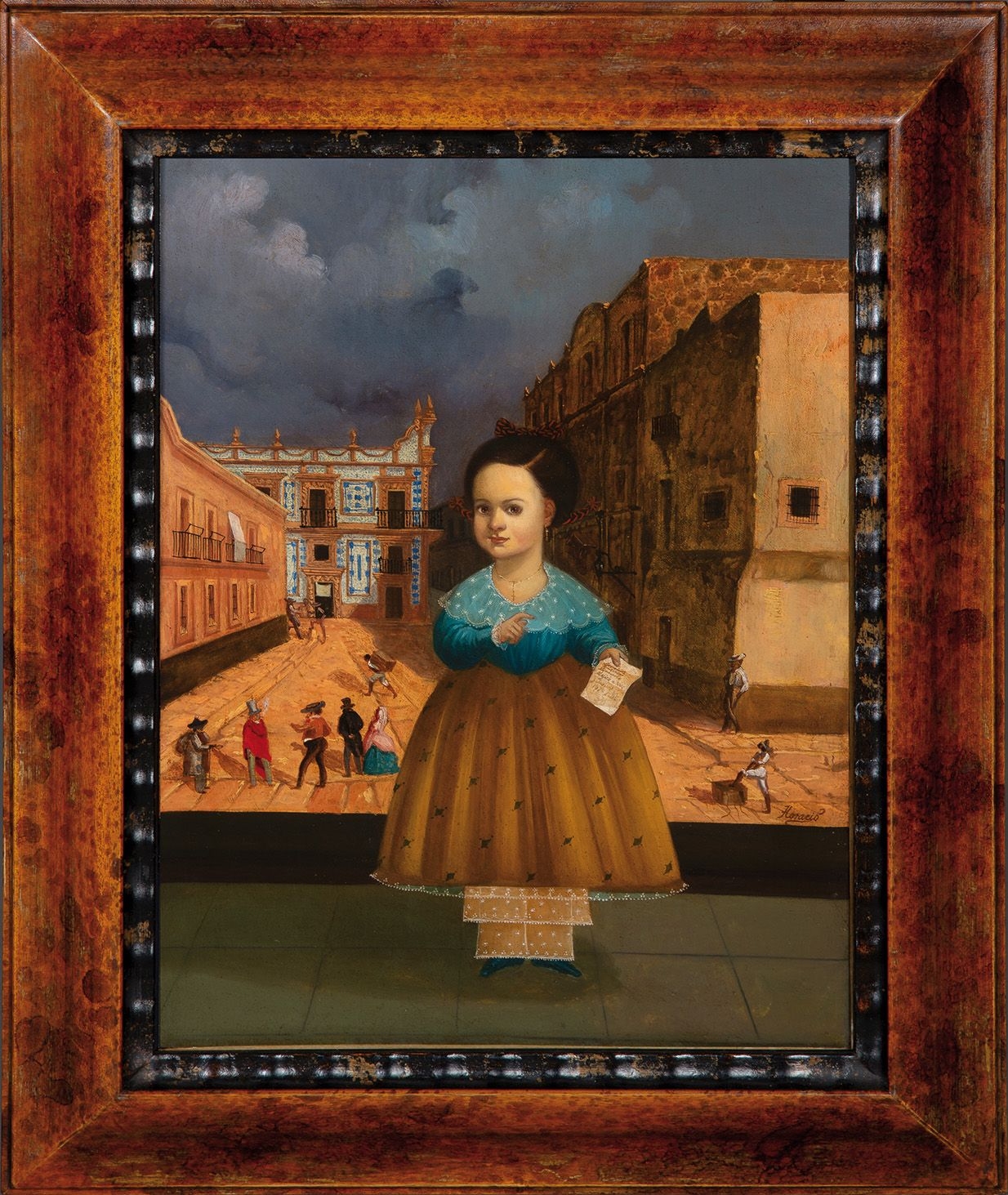 Horacio Rentería Rocha | Little Girl with a letter (1950) | MutualArt