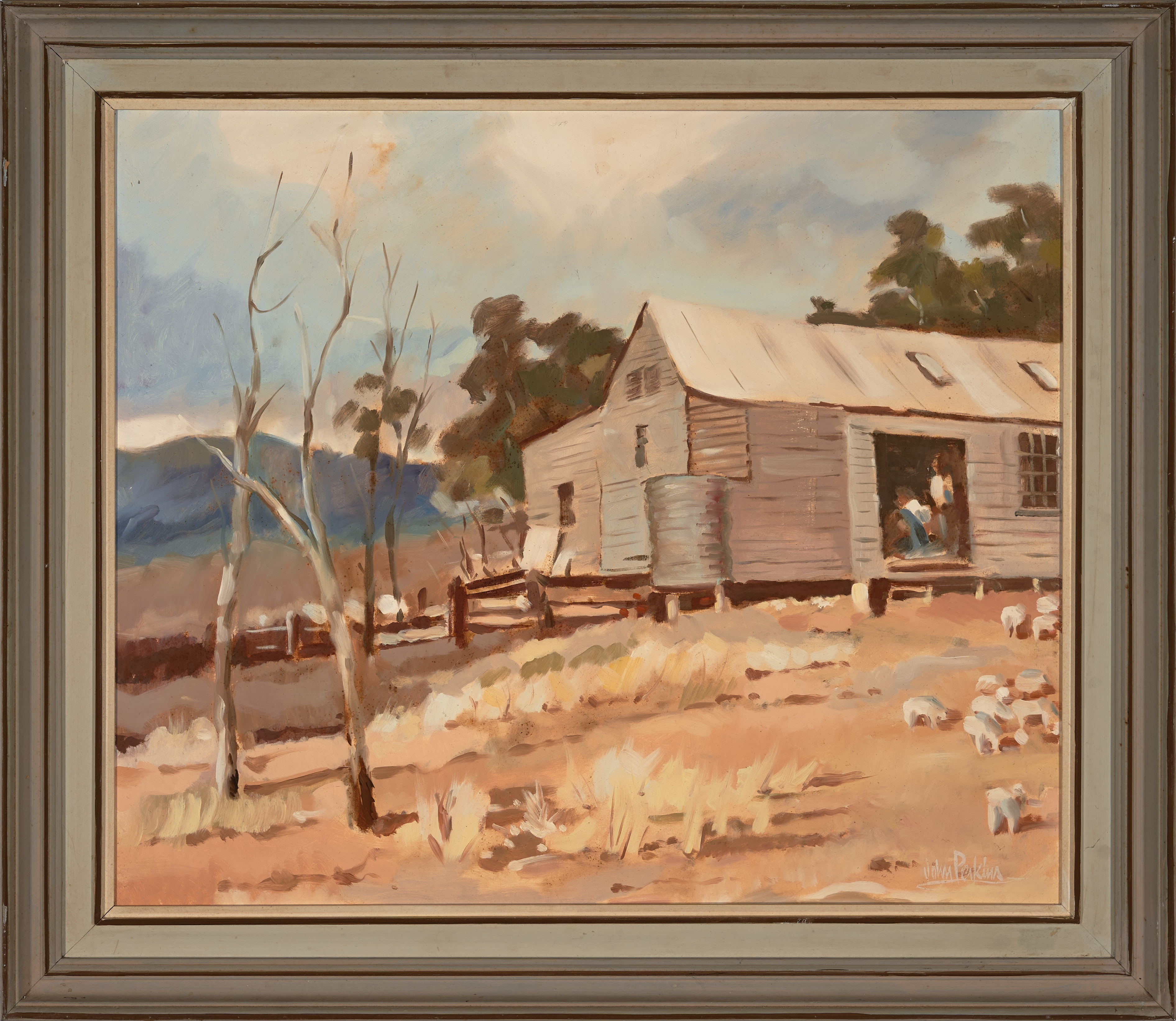John Ure Perkins | The Old Shearing Shed | MutualArt