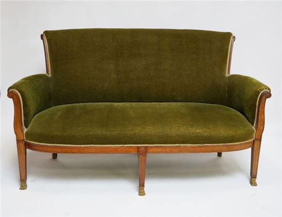 Enne Boi | * CANAPE trois places en bois naturel, le... - Lot 328 ...