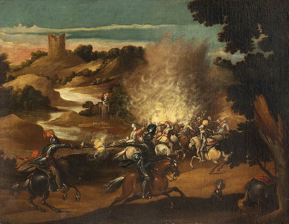 Emilian School, 18th Century | Battle between Turks and Christians in ...