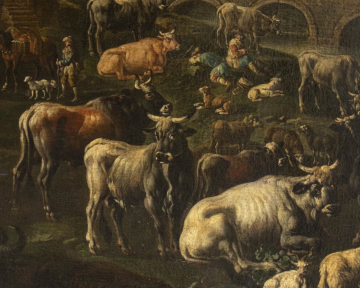 Domenico Brandi | Large landscape of Latium with figures | MutualArt