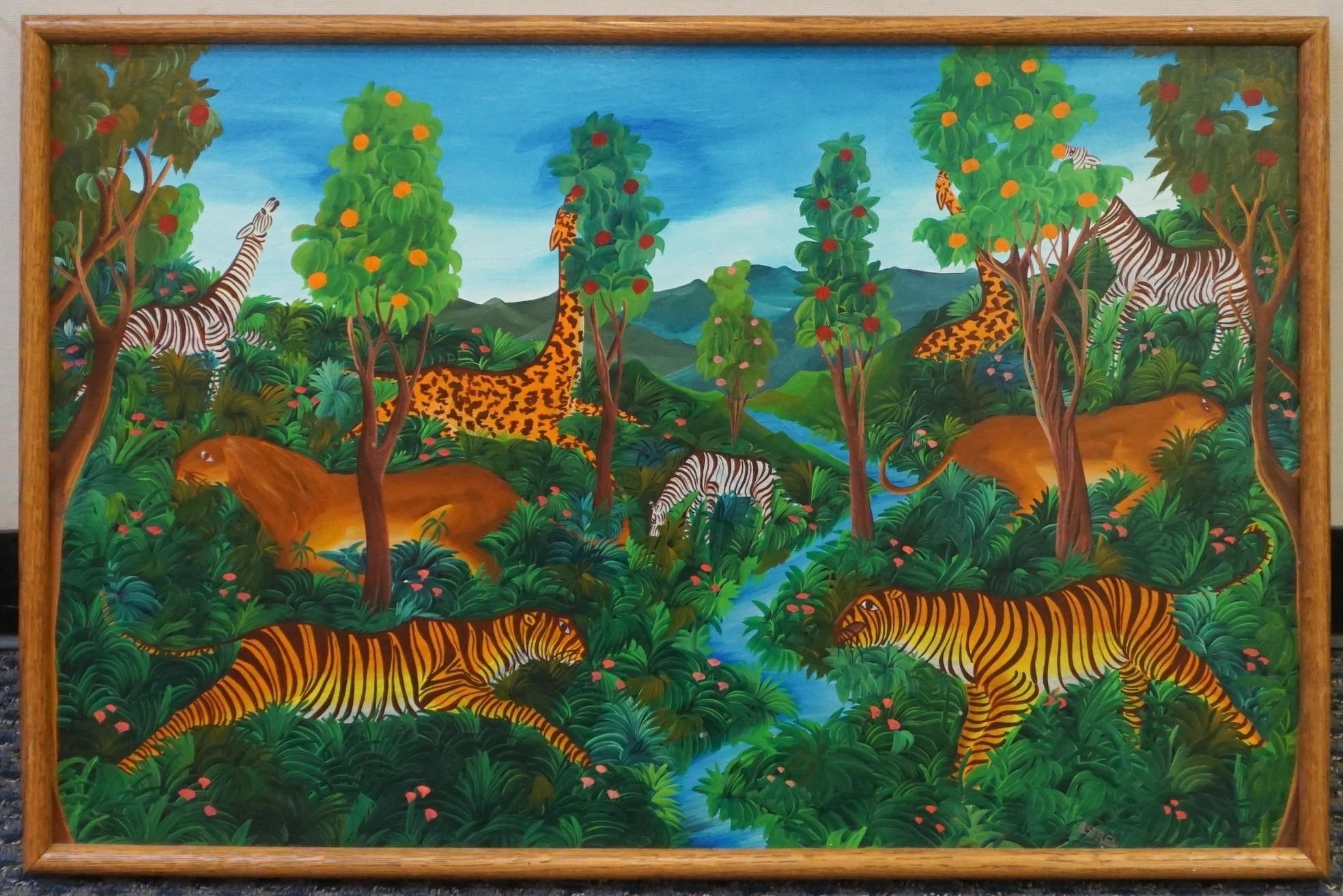 Haitian School, 20th Century | Animals Along the River | MutualArt