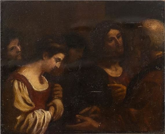 Il Guercino | Christ and the adulteress | MutualArt