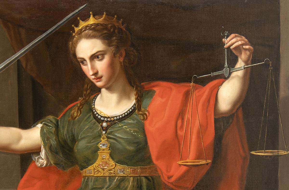 Pompeo Girolamo Batoni | Clemency implores Justice | MutualArt