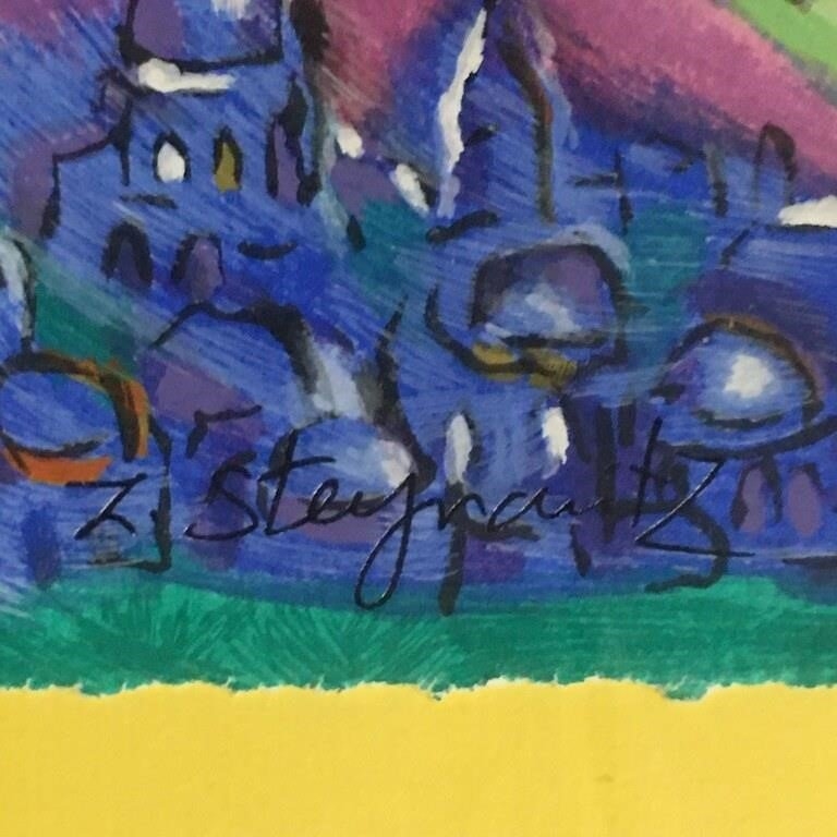 Zamy Steynovitz | Zamy Steynovitz Serigraph, Spurple Sky, Blue | MutualArt