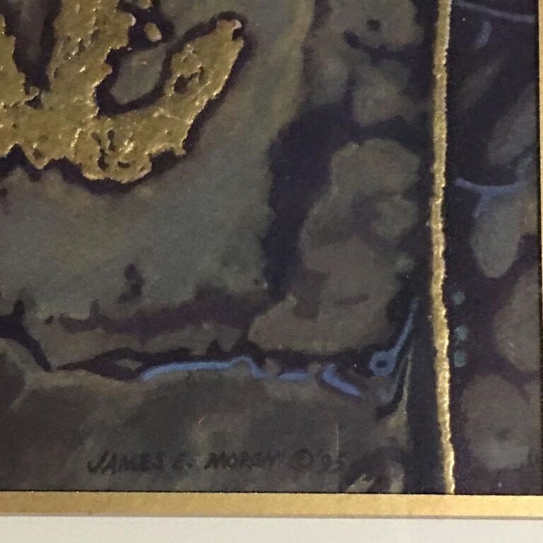 James E. Morgan | James E. Morgan '95 Watercolor With Gilt, Anchor | MutualArt