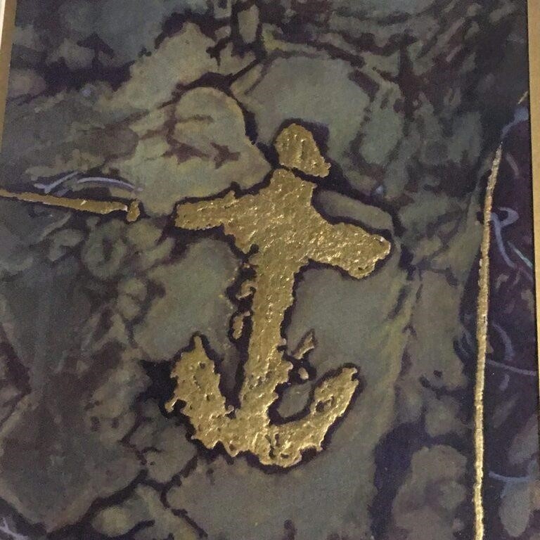 James E. Morgan | James E. Morgan '95 Watercolor With Gilt, Anchor ...
